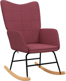 Houpací křeslo se stoličkou vínové textil 328026