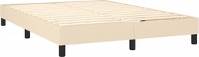 Box spring postel s matrací krémová 140x200 cm textil 3140142