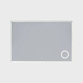 Erga Luna, LED zrcadlo 120x80cm s kosmetickým zrcadlem 3x zvětšení, 3105 lm, 6500K, přední/zadní osvětlení, ERG-V01-124-1280-00