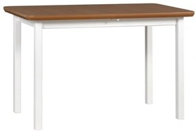 Jídelní stůl MAX 4 deska stolu bílá, nohy stolu kaštan