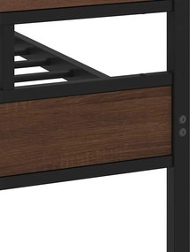 Kovový rám postele bez matrace hnědý dub 183 x 213 cm 3308479