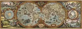 HEYE Panoramatické puzzle Mapa světa (polokoule) / 6000 dílků / 235 x