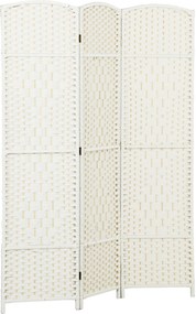 HOMCOM vnitřní paraván ze dřeva 3 panely skládací dělič prostoru pro obývací pokoj, ložnici 135 x 180 cm bílá