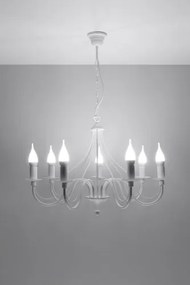 Lustr SOLLUX Minerwa 7 E14 7x40W bez zdroje SL.0215 bílá