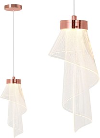Toolight Toolight, LED závěsné svítidlo, 10W, 4000K, 467lm, APP1765-1CP, růžové zlato, OSW-09309