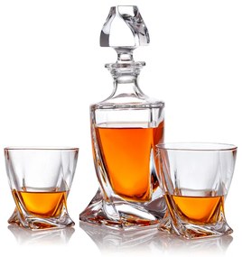 Crystalite Bohemia křišťálový whisky set Quadro 1+2