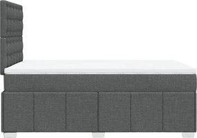 Box spring postel s matrací tmavě šedá 120x200 cm textil 3291650
