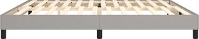 Rám postele s boxspringem světle šedý 200 x 200 cm textil 3120540