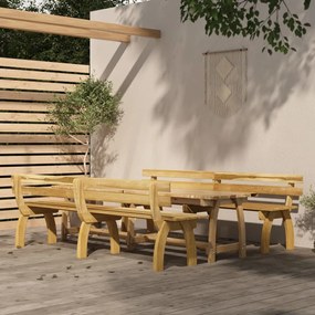 vidaXL 3dílný zahradní jídelní set impregnované borové dřevo [3096607]