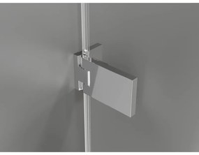 Mexen, Mexen Lunar-F skládací levé sprchové dveře 65 cm, průhledné, chrom - 836-065-000-01-00-L
