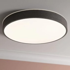 Brilliant G80821/70  Stmívatelné LED svítidlo FILIZ šedá textilie průměr 49cm, RC, CCT, Night Light