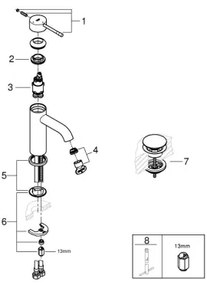 GROHE 23797001 - Umyvadlová baterie ESSENCE velikost S lesklý chrom