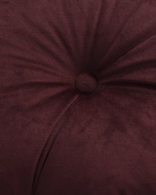 Sametový polštář Velvet s knoflíkem barva červená látka lesklé, sametová