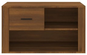 Botník hnědý dub 80x35x45 cm kompozitní dřevo - Default Title
