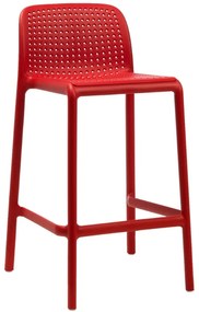 OnaDnes -20% Nardi Červená plastová barová židle Lido Mini 65 cm