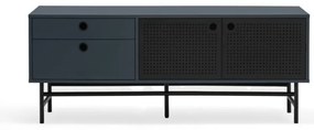 Tmavě modrý TV stolek 140x52 cm Punto - Teulat