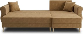 Rozkládací oboustranná sedací souprava do L SILVIANO 230x140 cm, béžová