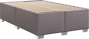 Rám postele bez matrace šedý 120x190 cm umělá kůže 3284550