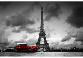Cedule  Paříž red old car - Paris