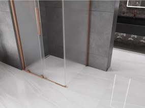 Mexen Velar, sprchový kout s posuvnými dveřmi 110 x 120 cm, 8mm sklo námraza, měděná matná, 871-110-120-31-65