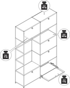 Tchibo - Kovová skříň CN3 - barva: černá