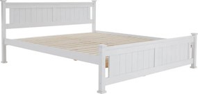 Postel s roštem 180x200, borovicové dřevo / bílá, LUCAS NEW Kondela 0000230731