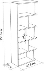 ARAGOG 1, regál, knihovna, dub