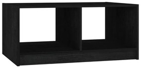 Konferenční stolek černý 75 x 50 x 33,5 cm masivní borové dřevo - Default Title