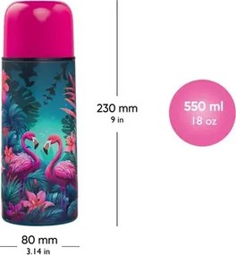 BAAGL Termoláhev Plameňáci 550 ml