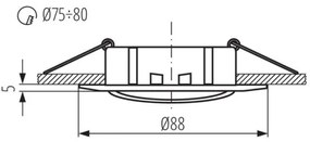 Podhledové svítidlo Kanlux LUTO CTX-DT02B-W 02590