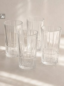 Sinsay - Sklenice s reliéfním vzorem 4 pack - clear