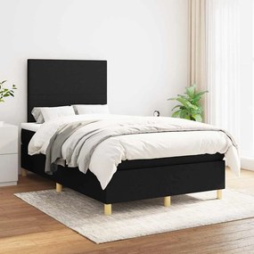 Box spring postel s matrací černá 120x190 cm textil 3269918