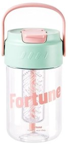 Flamenco Mystique BPA-free láhev na vodu s košíkem a brčkem 600 ML Fortune BD22