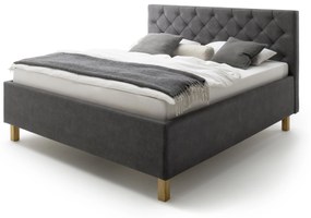 Čalouněná postel ARNAUD 180x200 s úložným prostorem, antracit Barva: dřevo
