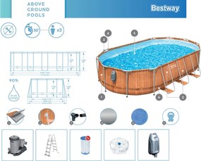 Bestway Power Steel Comfort Jet 6,1 x 3,66 x 1,22 m 56719