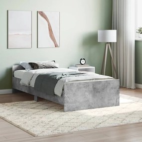vidaXL Rám postele betonově šedý 90 x 200 cm kompozitní dřevo