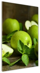 Wallmuralia Vertikální Foto obraz fotografie na skle Zelená jablka 50x100