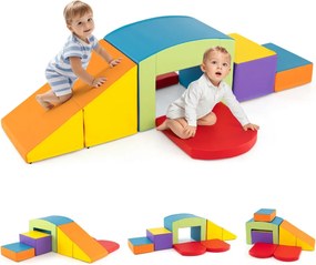Costway 6 ks. Foam building blocks, soft building blocks s tunnel, stairs