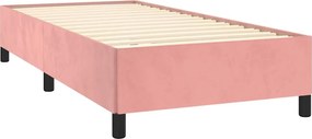 Box spring postel s matrací růžová 80 x 200 cm samet 3132770