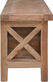 TV stolek se 3 zásuvkami 120 x 30 x 40 cm masivní mahagon 283913