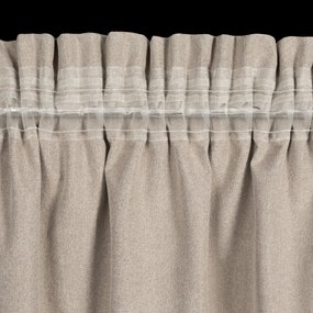 ZATEMŇOVACÍ ZÁVĚS (100%) NA PÁSCE SUZAN 135X270 CM TMAVĚBÉŽOVÁ