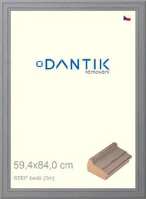 DANTIK rámeček 59,4x84 | STEP šedá (Plexi Čiré)