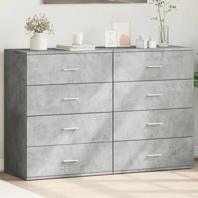 Příborníky 2 ks betonově šedé 60 x 39 x 80 cm kompozitní dřevo 3276626
