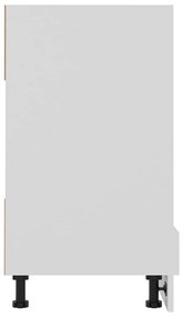 Skříňka na troubu bílá 60 x 46 x 81,5 cm dřevotříska - Default Title