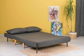 Designová rozkládací pohovka Felicitas 120 cm tmavě šedá