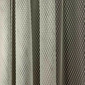 Rand žakárová záclona BAKLAVA 23/1106 hrubé káro, s olůvkem, smetanová, výška 140cm (v metráži)