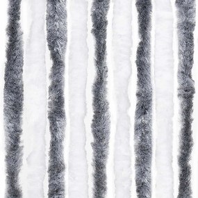 Závěs proti hmyzu šedý a bílý 100 x 220 cm Chenille 241225