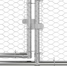 Klec na kuřata 4 ks Stříbrná 800 x 200 x 200 cm Ocel a PE 3368324