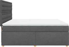 Box spring postel s matrací tmavě šedá 180x200 cm textil 3293674
