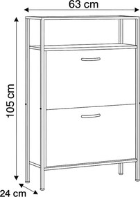 Botník hnědá, ABO-G1007 OAK Barva: Hnědá